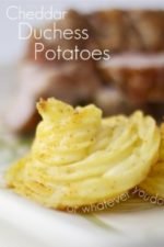 Cheddar Duchess Potatoes - fancy, flavorful, and delicious side dish!