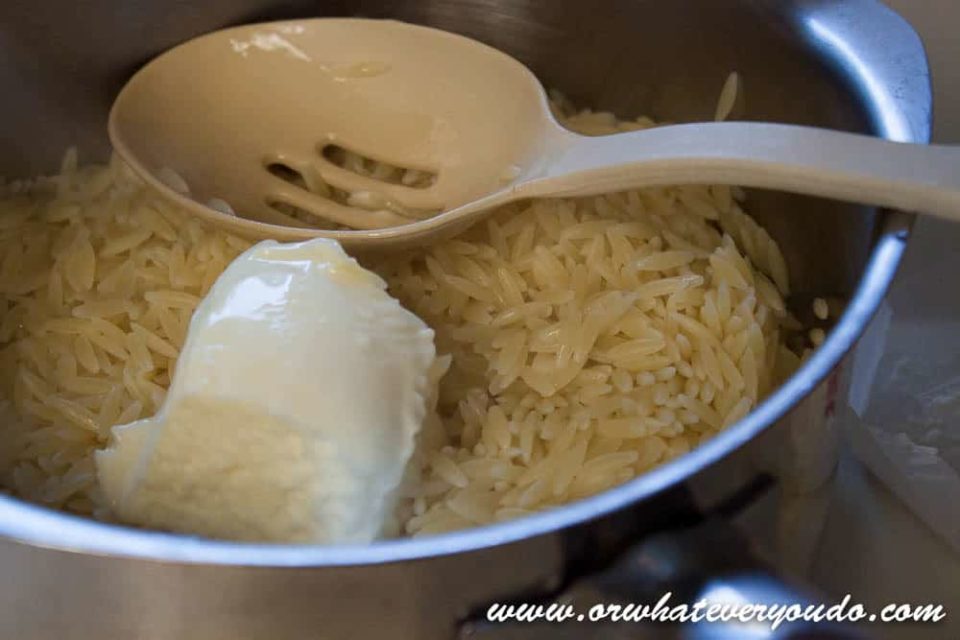 Easy Cheesy Orzo - Or Whatever You Do
