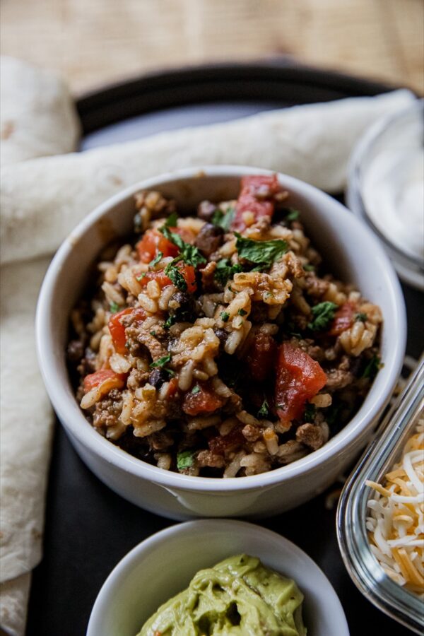 Easy Beef and Bean Taco Rice Skillet – Or Whatever You Do