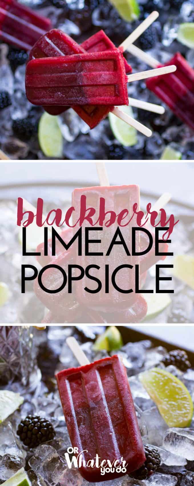 Blackberry Limeade Popsicle | Easy summer kid-friendly ice-pop recipe