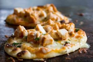 Traeger Buffalo Chicken Flatbread Pizza | Easy wood-pellet grilling recipe