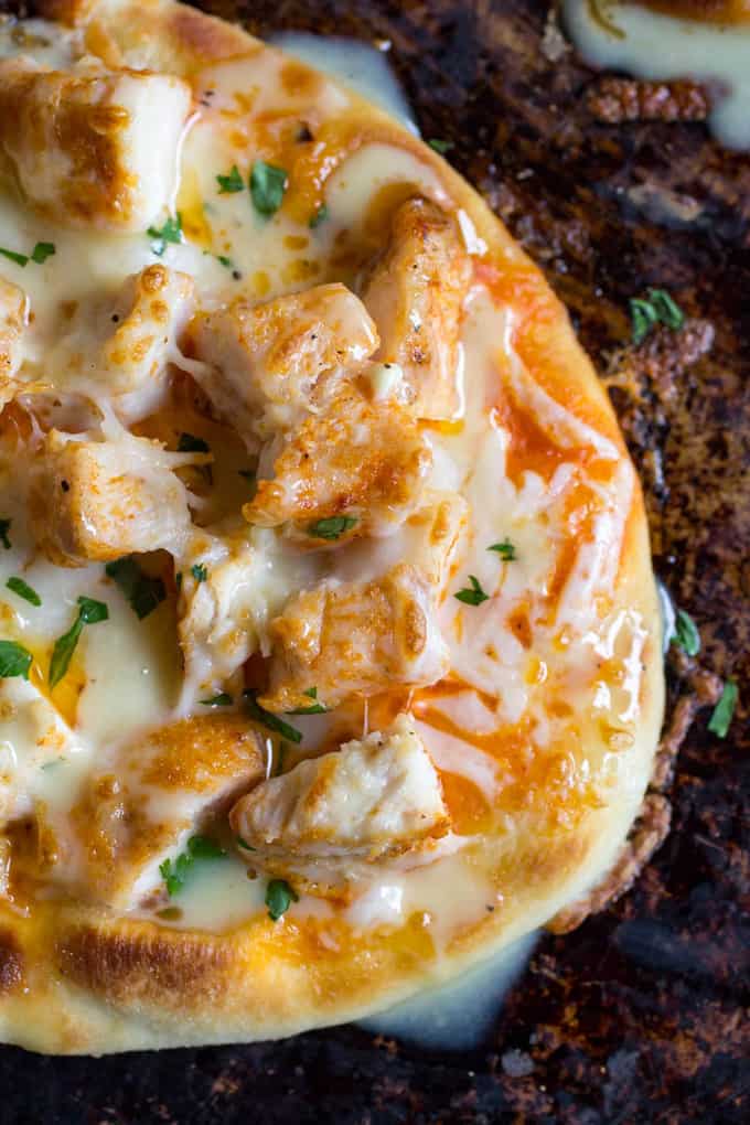 Traeger Buffalo Chicken Flatbread Pizza | Easy wood-pellet grilling recipe