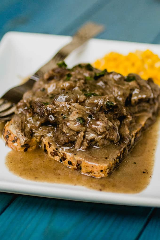 Shredded Steak and Gravy on Toast – Easy Instant Pot Comfort Food Recipe