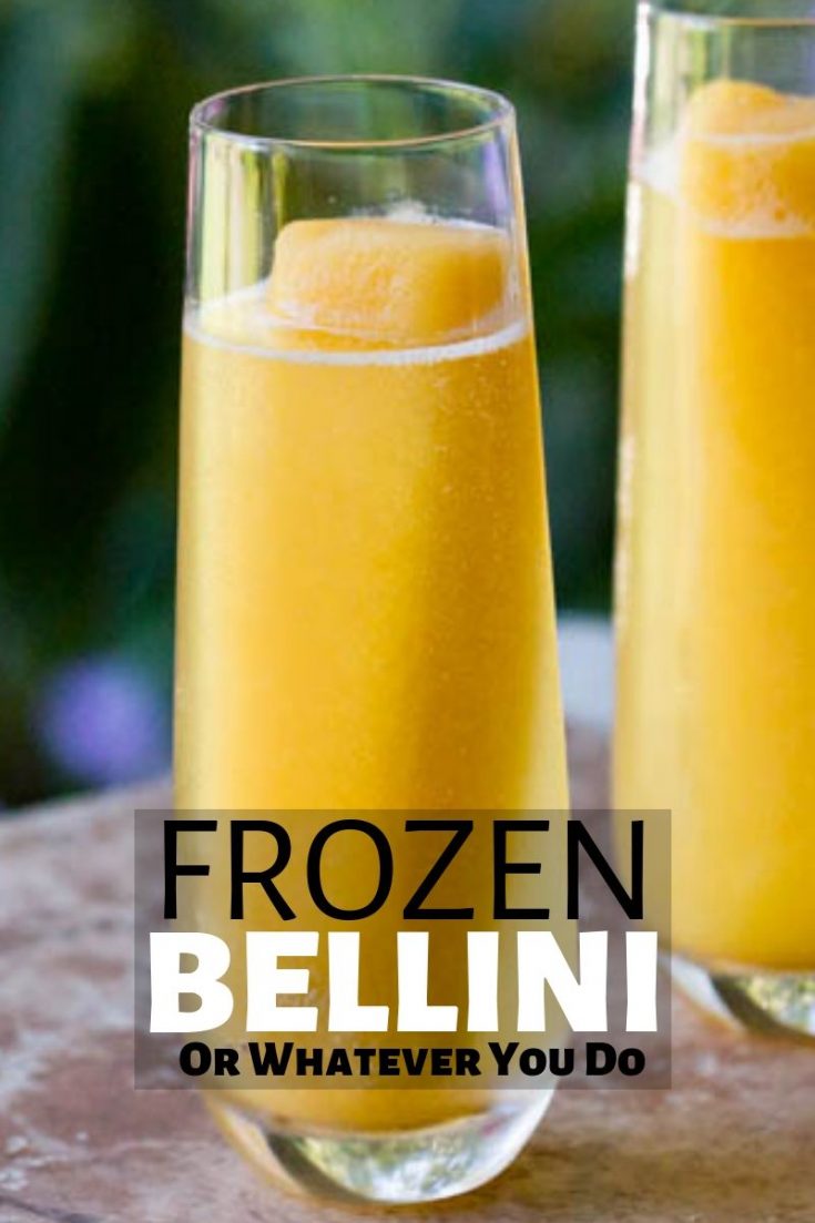 Easy Frozen Bellini Recipe– Spiked bellini cocktail recipe
