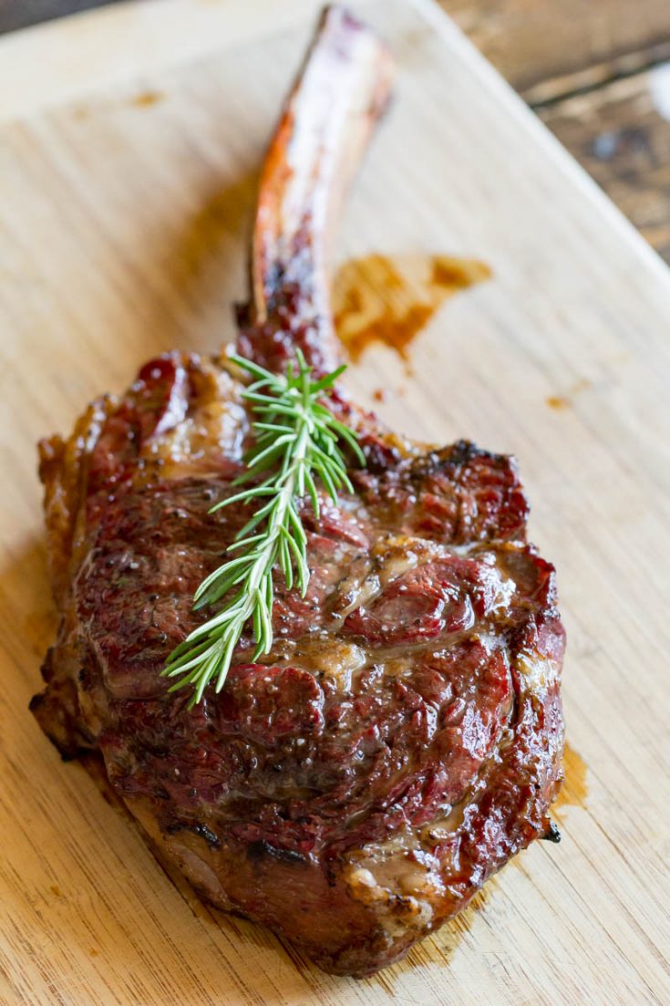 Traeger Tomahawk Ribeye – Smoked Cowboy Steak Reverse Seared