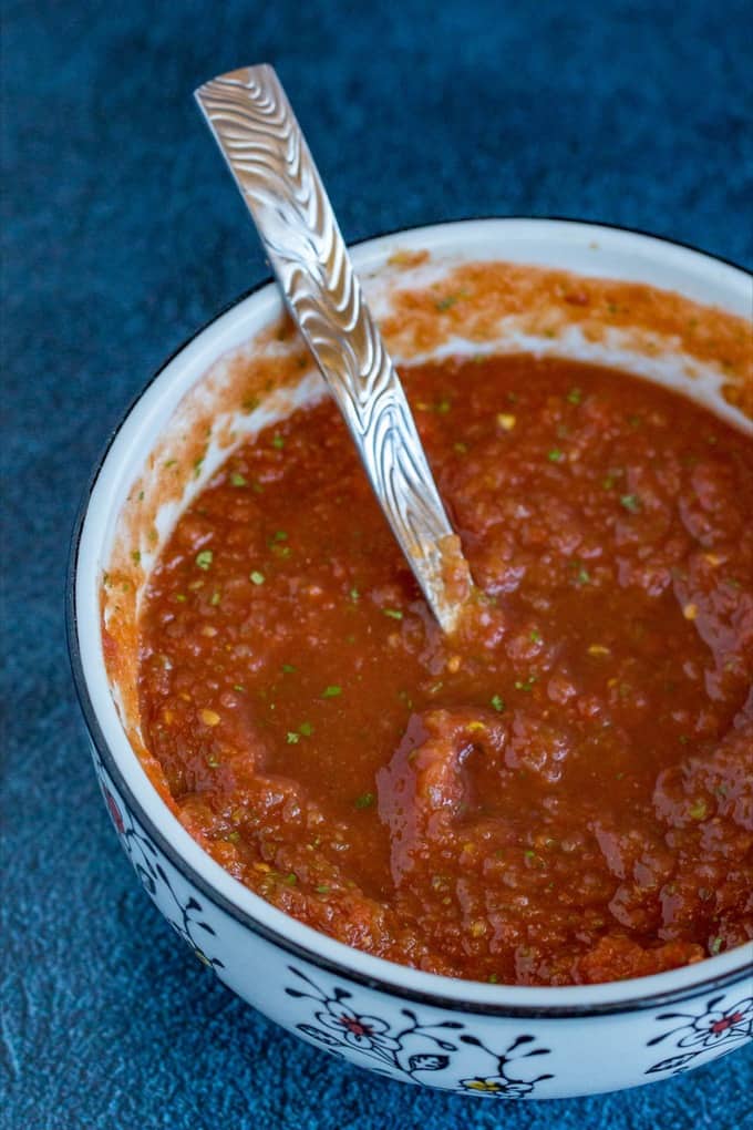 Blender Salsa – Simple salsa made from canned ingredients!