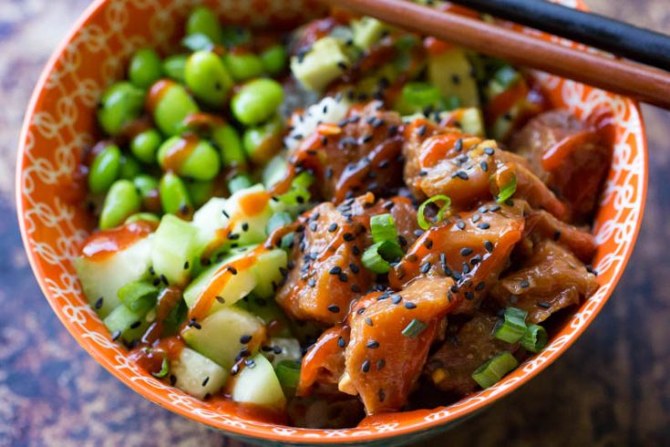 Salmon Miso Poke Bowl – Easy fresh salmon poke
