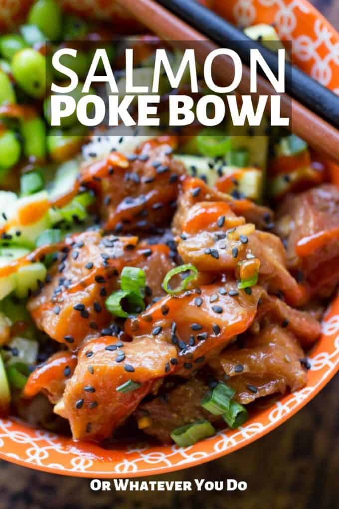 Salmon Miso Poke Bowl - Easy fresh salmon poke