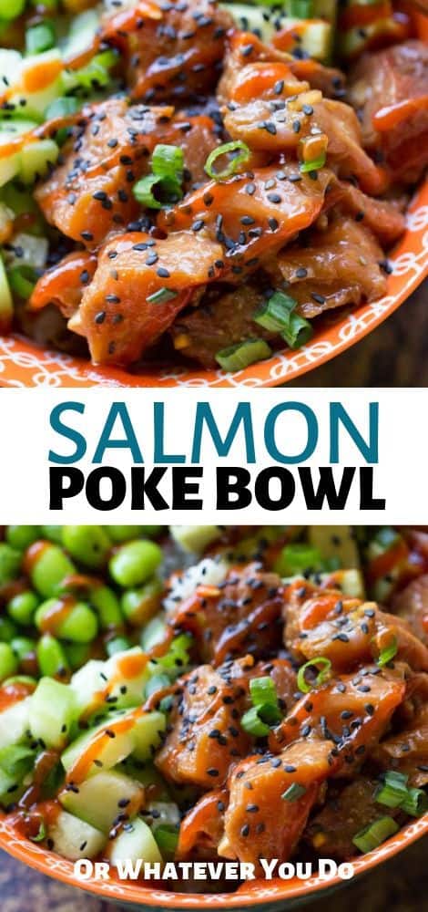 Salmon Miso Poke Bowl - Easy fresh salmon poke