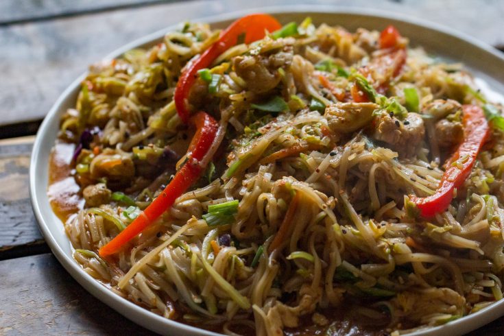 Chicken and Rice Noodles – Easy dinner recipe from Or Whatever You Do!