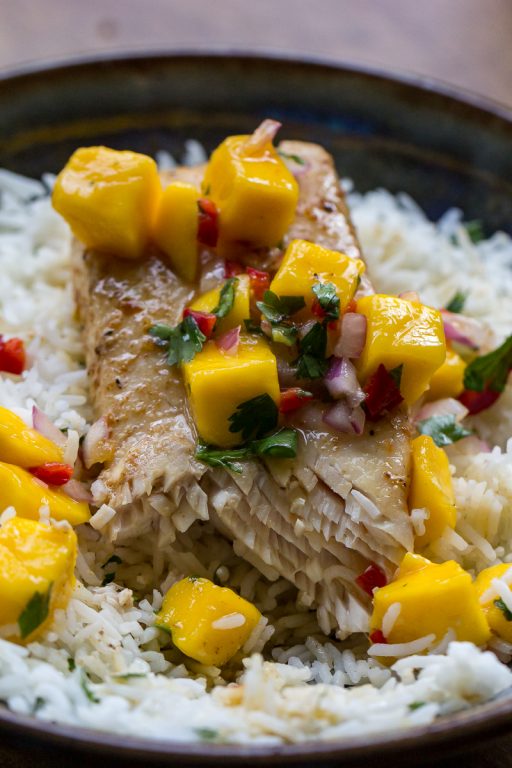 Cobia Recipe with Mango Salsa – Easy white fish recipe