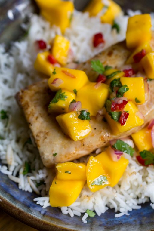 Cobia Recipe with Mango Salsa – Easy white fish recipe