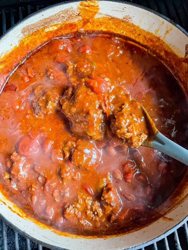 Traeger Smoked Over the Top Chili – OWYD Pellet Grill Recipe