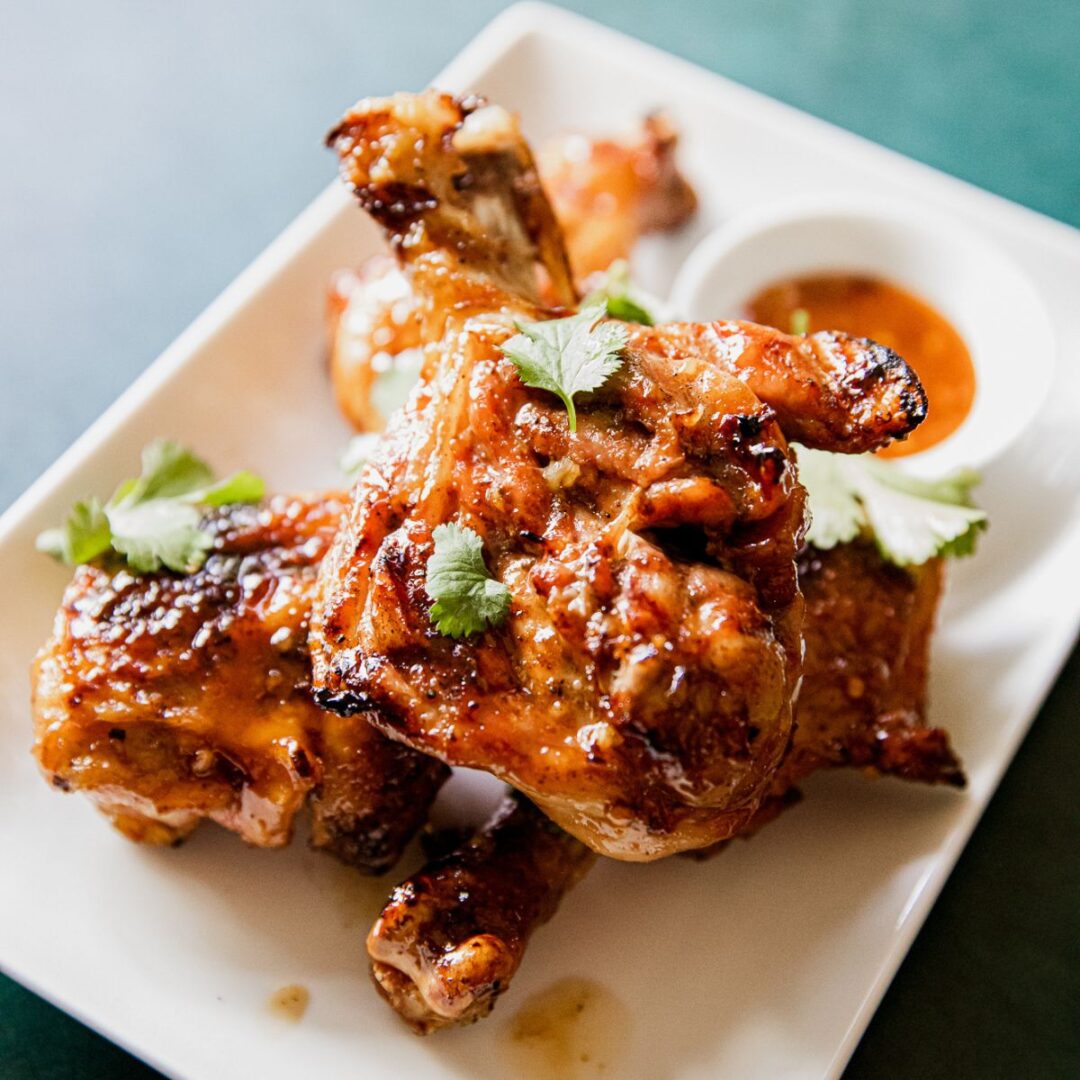 Grilled Butterflied Chicken Legs with Spicy Chili Garlic Glaze – Or ...