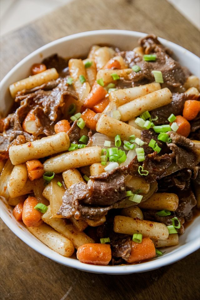 Spicy Beef and Korean Rice Cakes - Tteokbokki – Or Whatever You Do