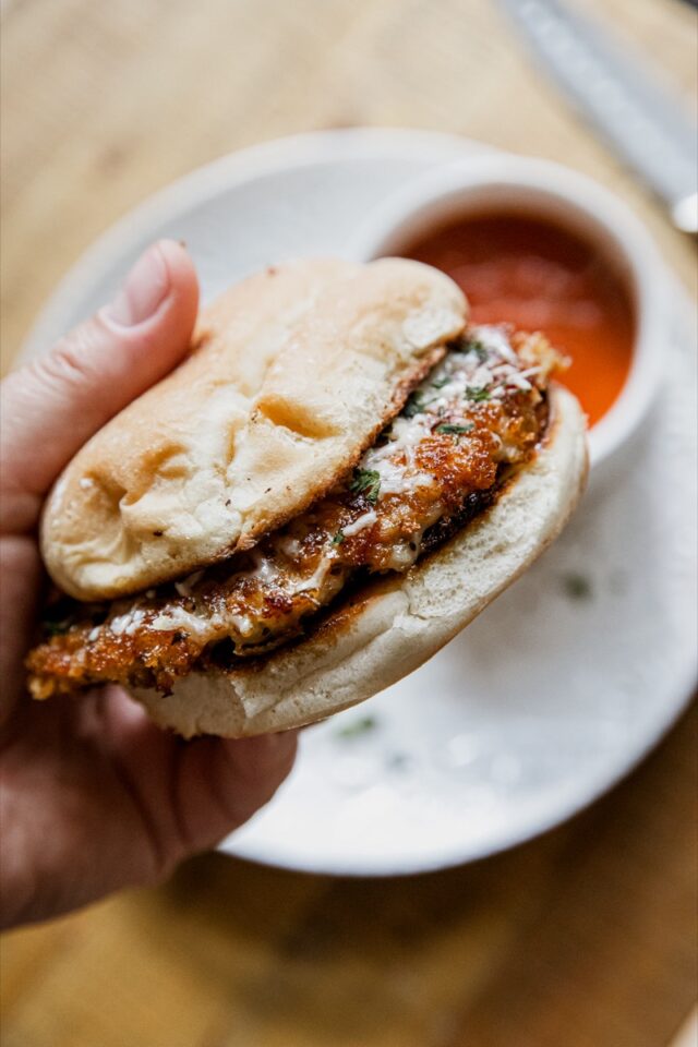 Blackstone Smashed Chicken Parmesan Sandwich – Or Whatever You Do