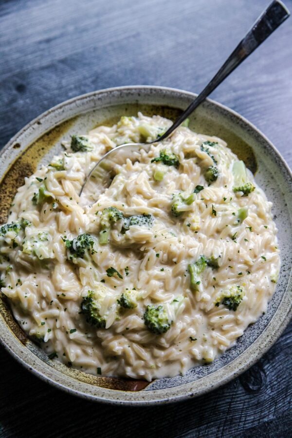 Broccoli Cheese Orzo – Or Whatever You Do